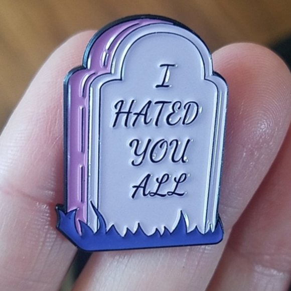 Jewelry | 2 For 13 Hated You All Headstone Pin | Poshmark